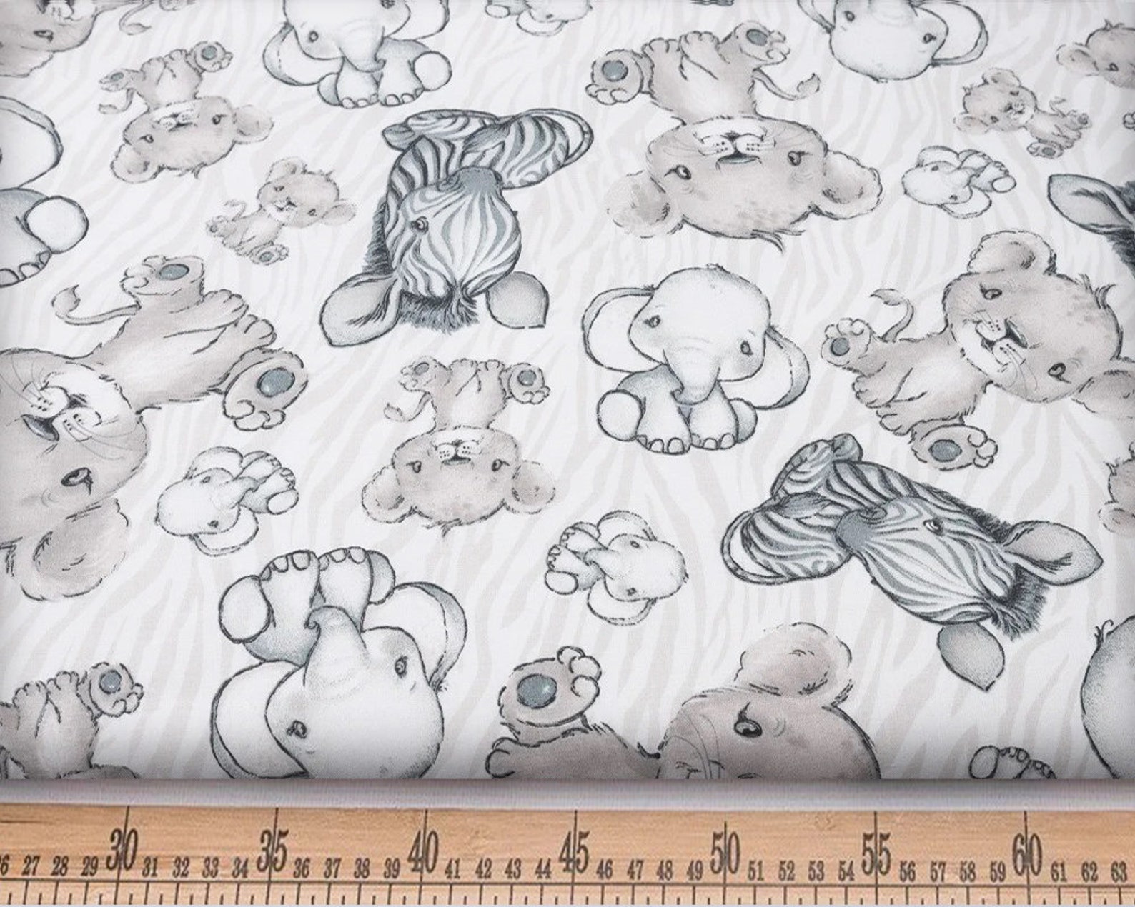 Baby Safari Fabric Cute Zoo Animals Fabric by the Yard-meter - Etsy