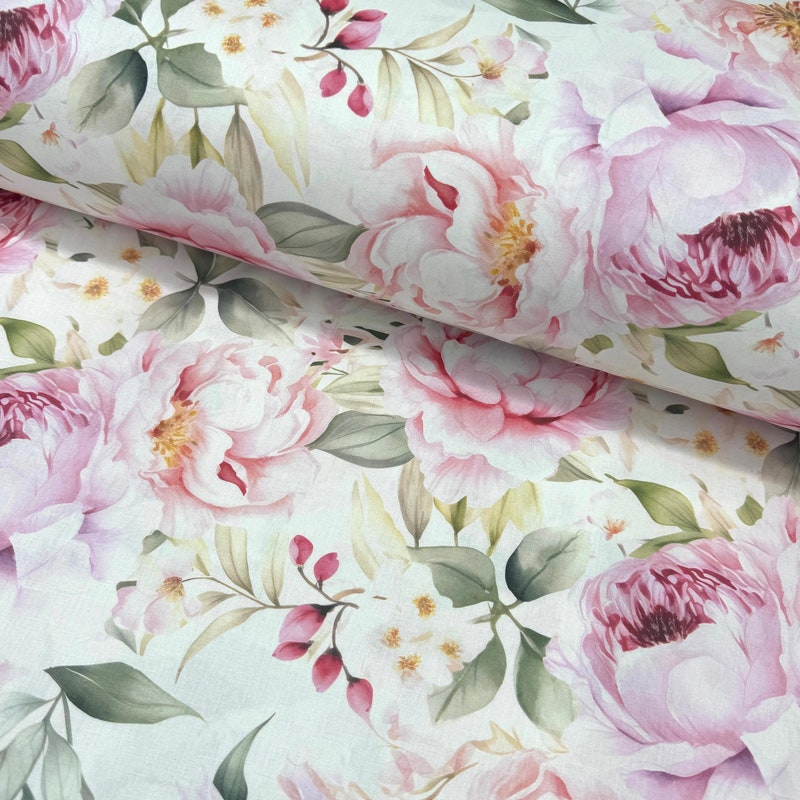 Large Floral Fabric - Etsy