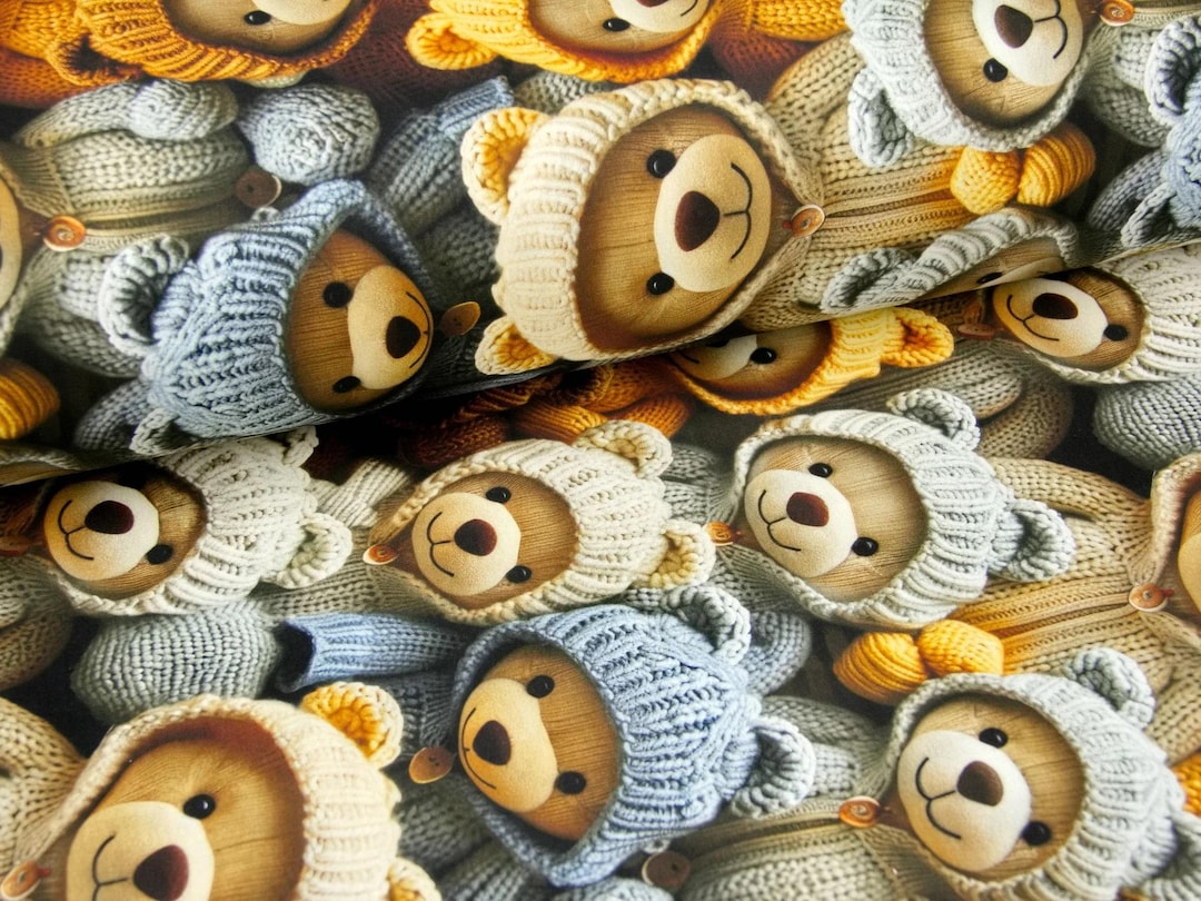 Toy Bear Fabric Baby Boy Fabric by the Yard Nursery Fabric Bears in ...