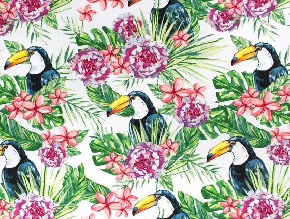Tropical Flower Fabric by the Yard-meter Hawaii Cotton Fabric - Etsy