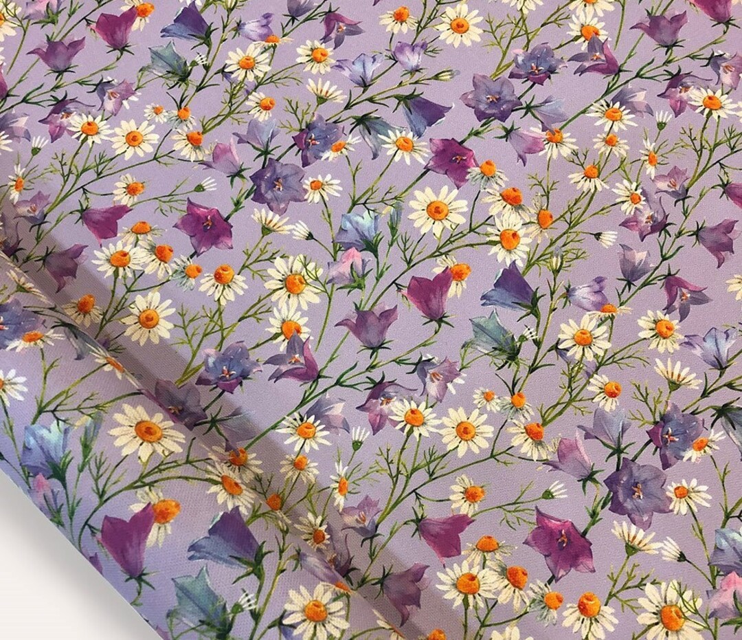 Wild Flower Fabric Floral Upholstery Fabric Garden Flowers Fabric by ...