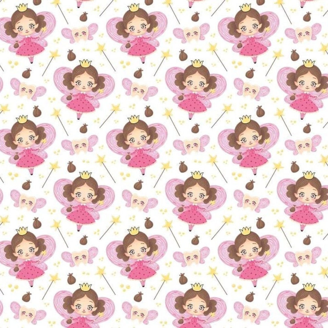 Tooth Fairy Fabric Dentist Happy Teeth Fabric Dental Fabric Fairy Tale ...