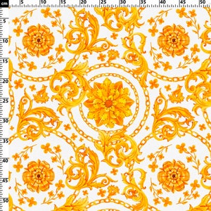 Baroque Fabric Upholstery Fabric by the Yard-meter Rococo Royal Golden ...