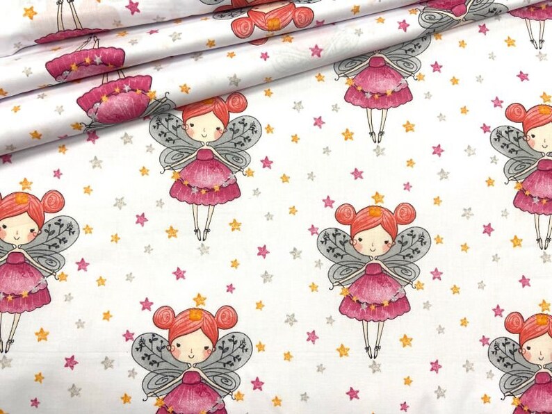 Fairy fabric Princess fabric by the yard Little star cotton | Etsy