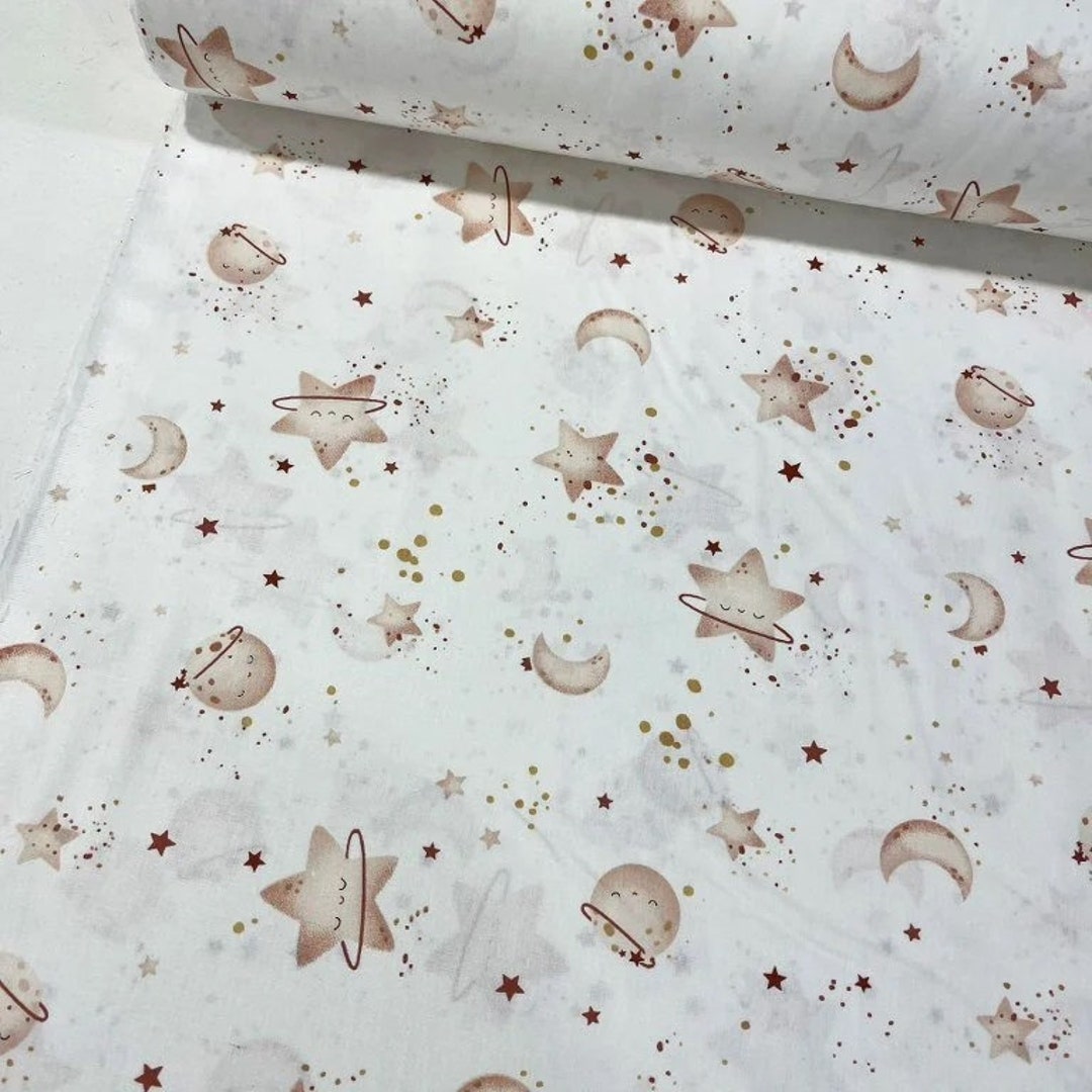 Star Fabric Moon Planets Space Theme Fabric Baby Fabric by the Yard ...