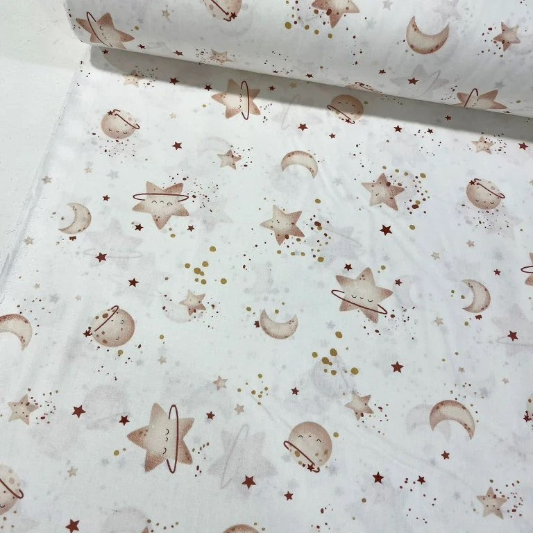 Star Fabric Moon Planets Space Theme Fabric Baby Fabric by the Yard ...