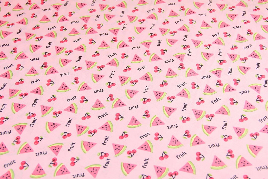 Watermelon Fabric by the Yard-meter Fruit Print Fabric - Etsy
