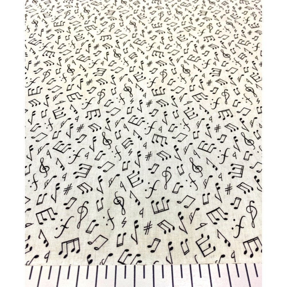 Musical Notes Fabric Music Fabric for Quilting Small Print - Etsy