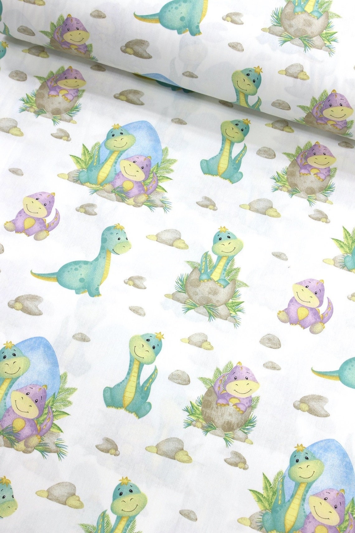 Baby Dinosaur Fabric Dino Fabric by the Yard-meter Baby Fabric - Etsy