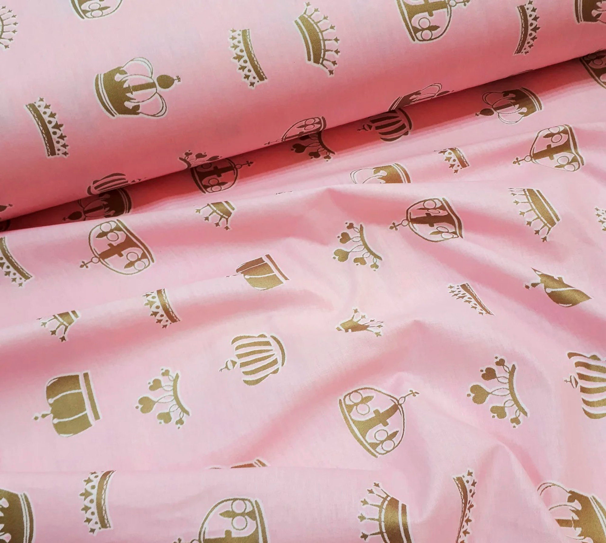 Crown fabric Tiara fabric Princess fabric by the yard Queen | Etsy