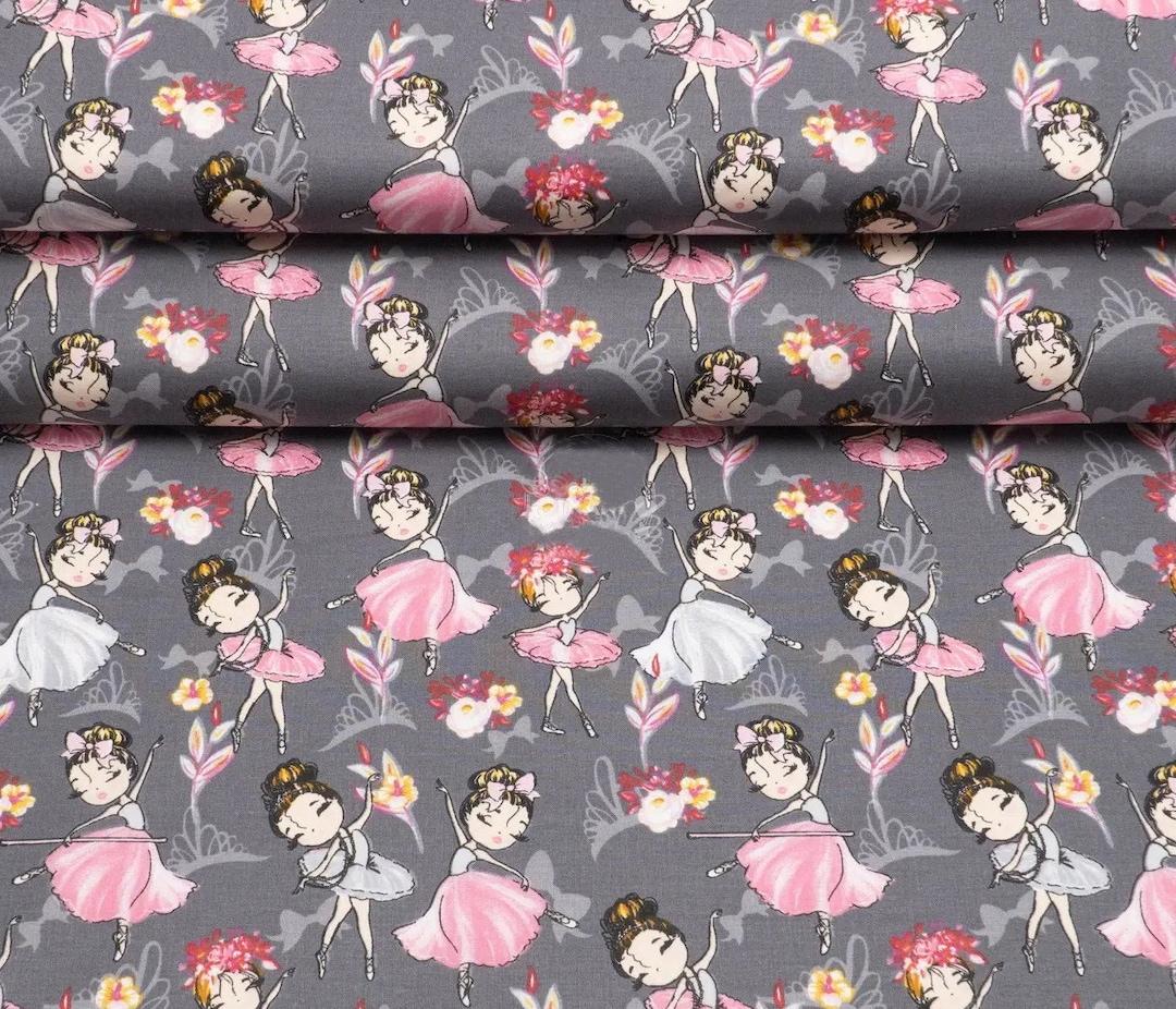 Ballerina Fabric Baby Girl Fabric Ballet Themed Fabric by the Yard ...