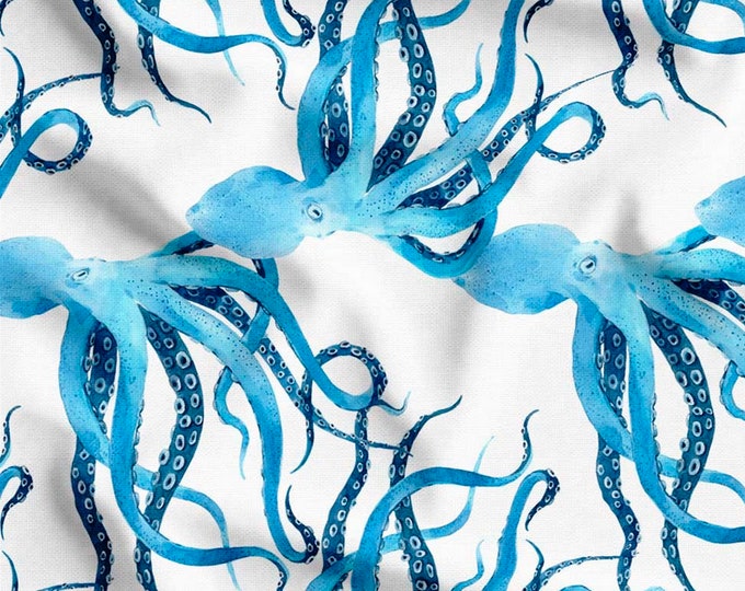 Octopus Fabric Octal Damask by Jadegordon Octopus Tentacle Kraken Squid ...