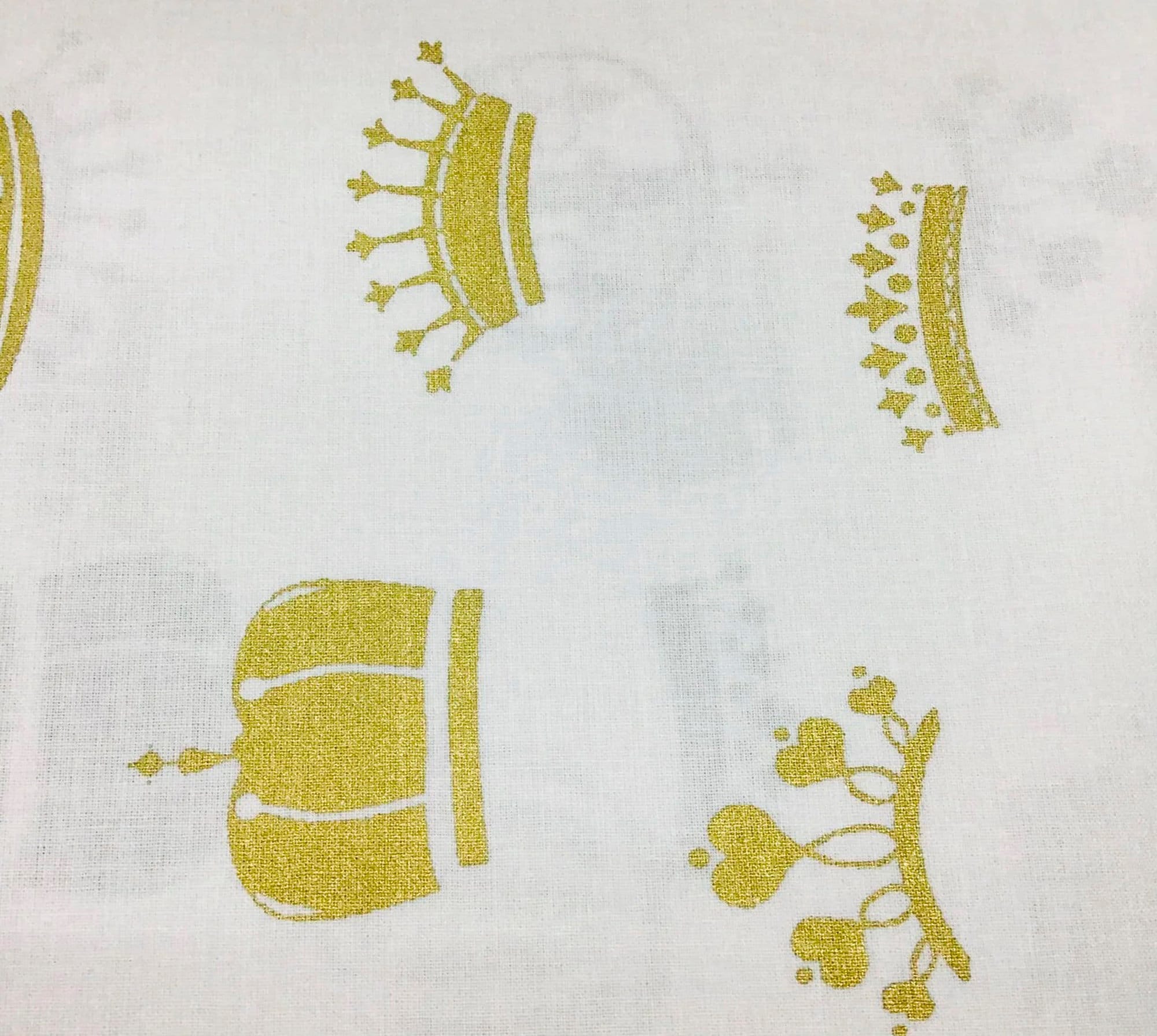 Crown fabric Tiara fabric Princess fabric by the yard Queen | Etsy