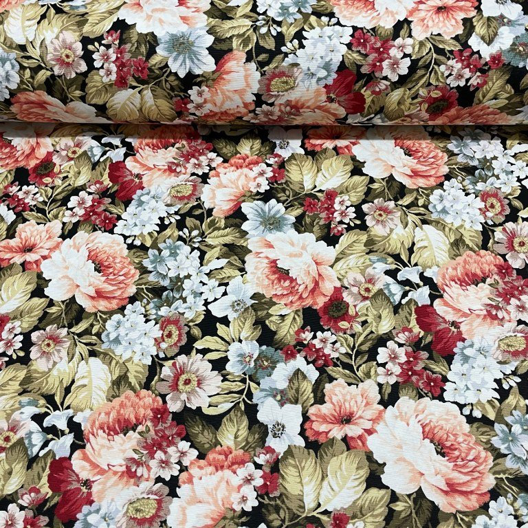 Rose Upholstery Fabric by the Yard English Roses Retro Cabbage - Etsy