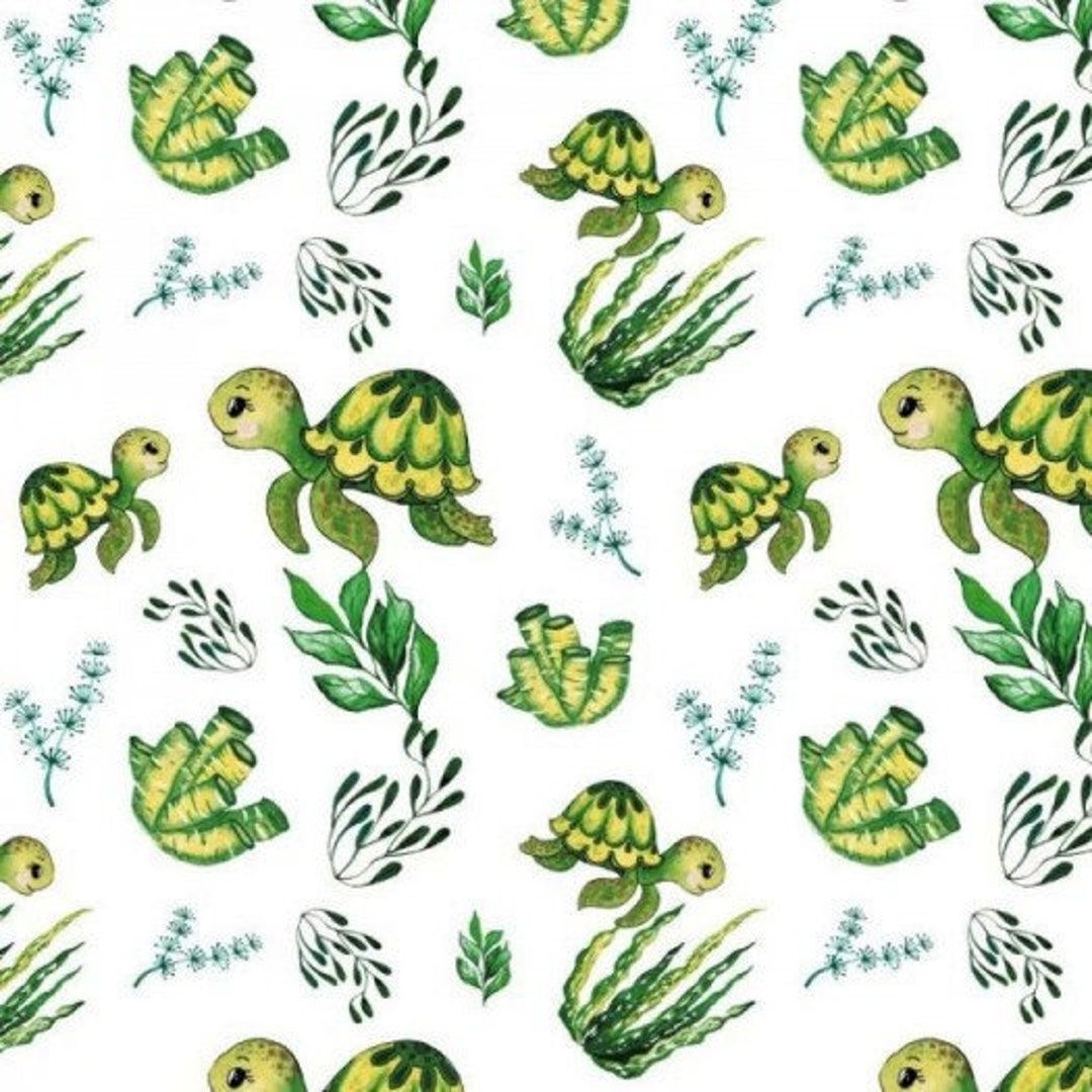 Sea Turtle Fabric by the Yard-meter Kids Print Fabric Nursery - Etsy