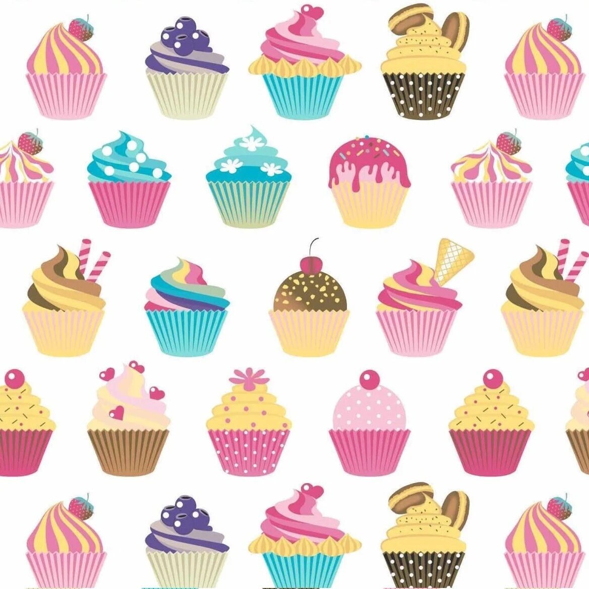 Food Print Fabric Sweets Fabric Cake Fabric Dessert Fabric - Etsy