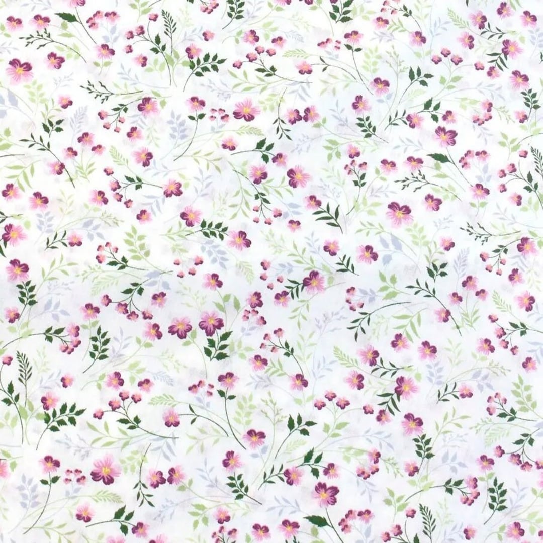 Small Flower Fabric Mini Foral Print Fabric Tiny Flowers - Etsy