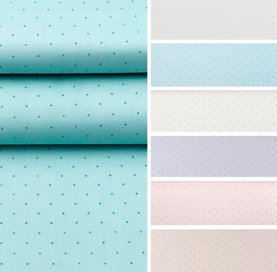Small Dots Fabric Polka Dot Fabric by the Yard Meter Pastel Dotted ...