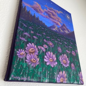 Purple Night Acrylic Painting - Etsy