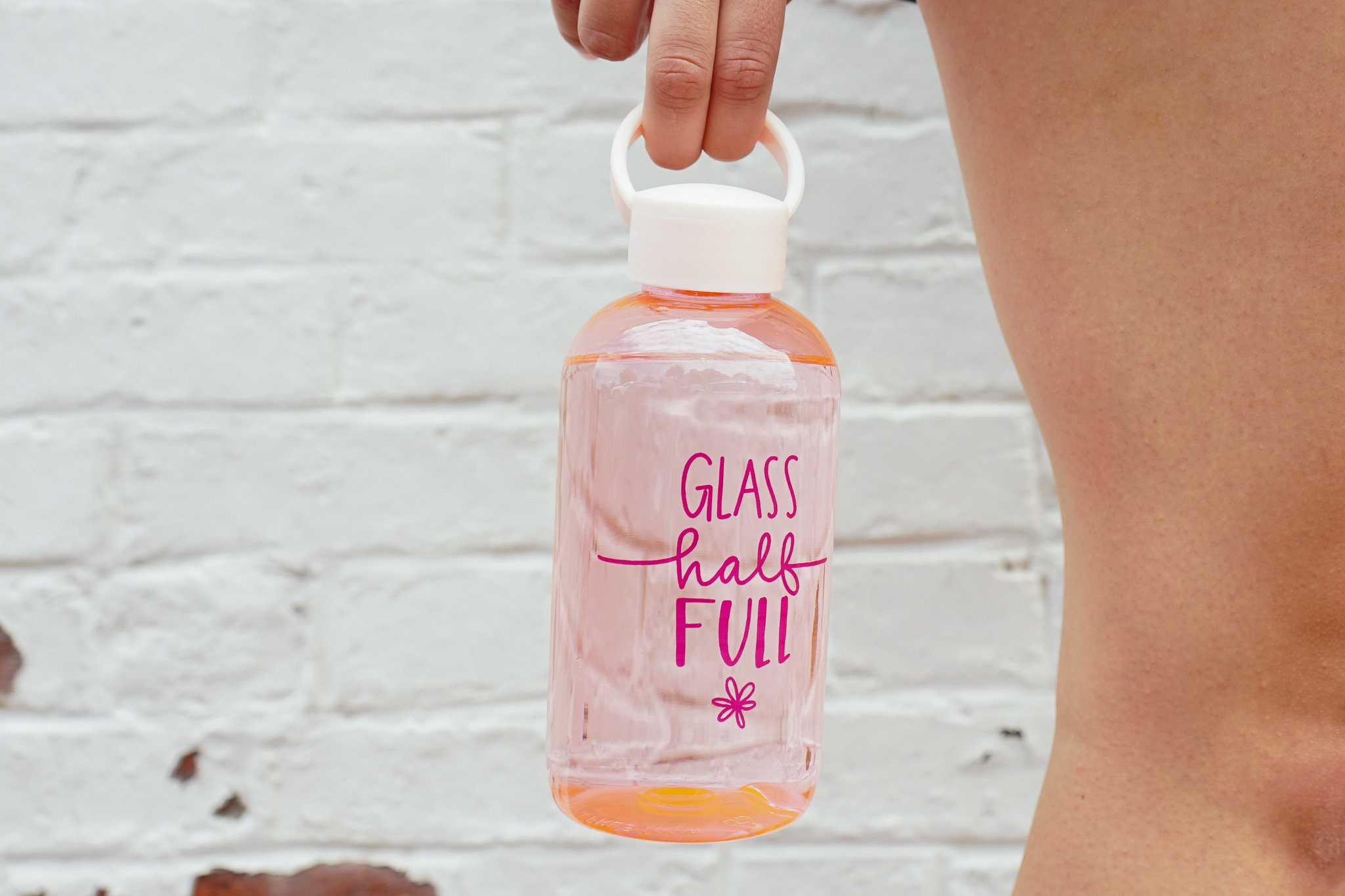 Glass Half Full Water Bottle - Etsy