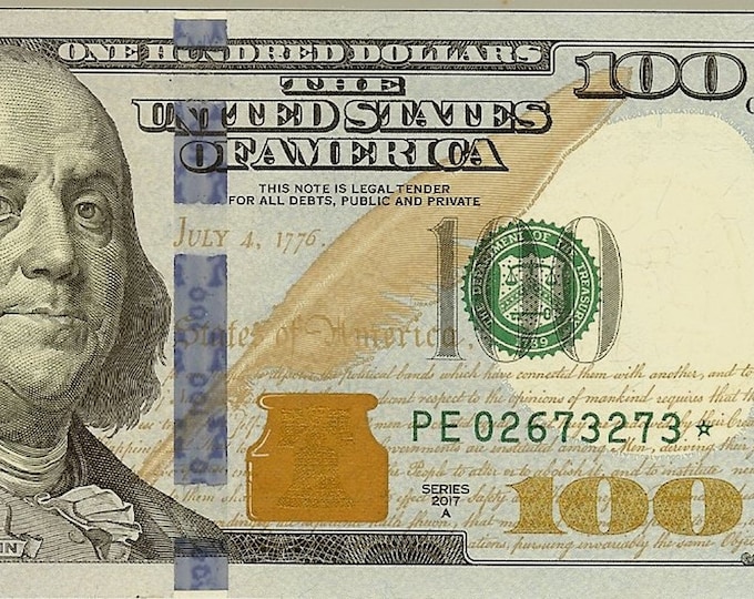 100 Hundred Dollar Bill With a Low STAR Serial Number PE 02673273 - Etsy