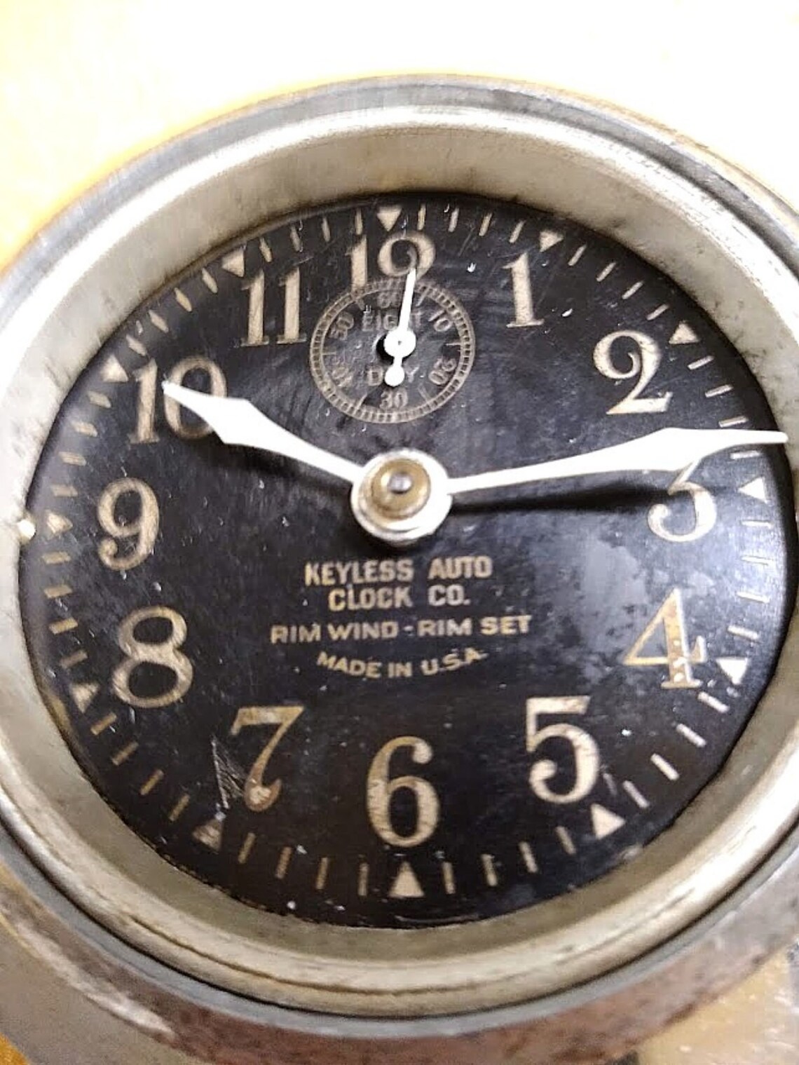 Vintage Keyless Car Clock 8 Day | Etsy