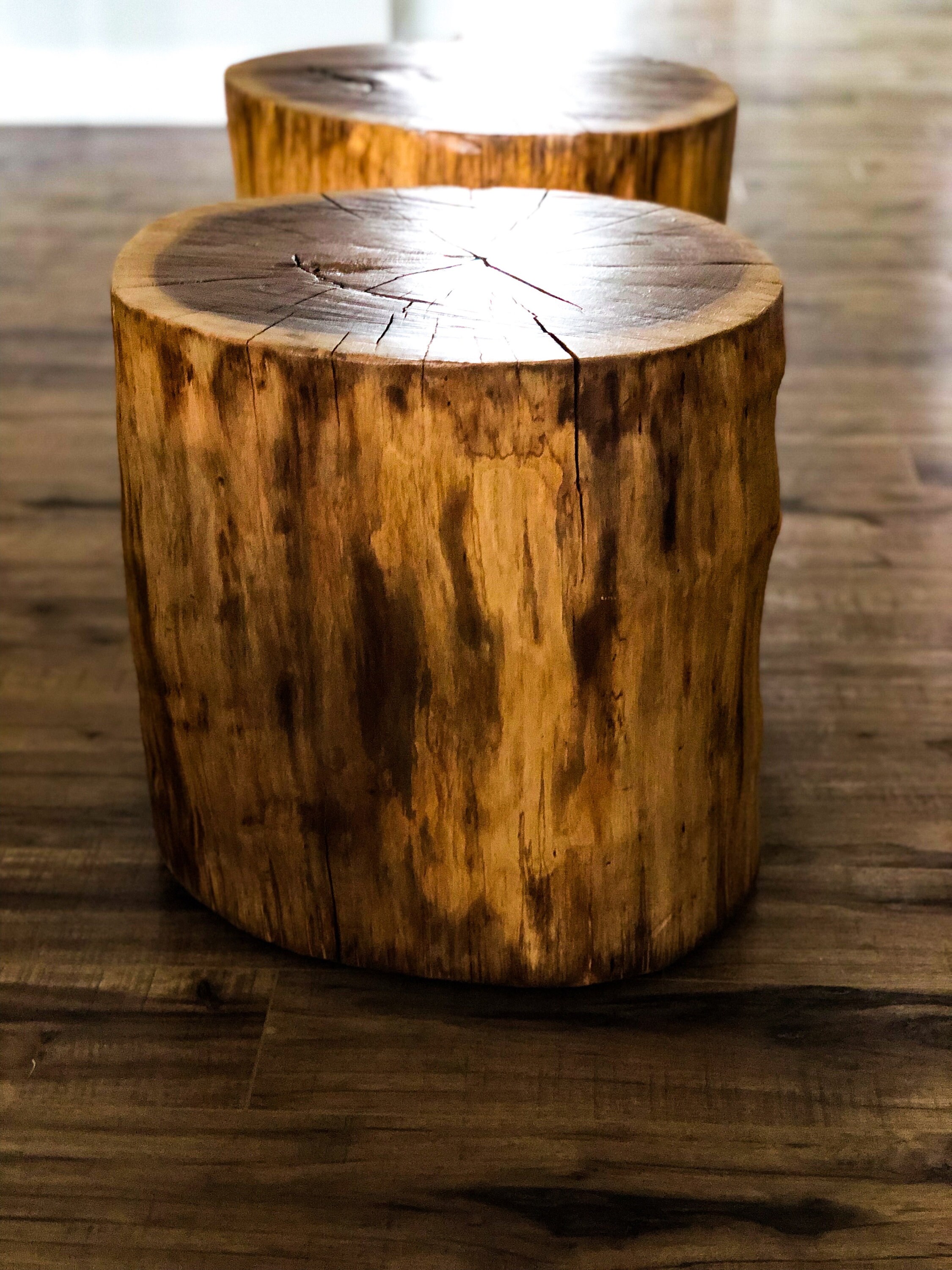 Black Stump Side Tables - Etsy