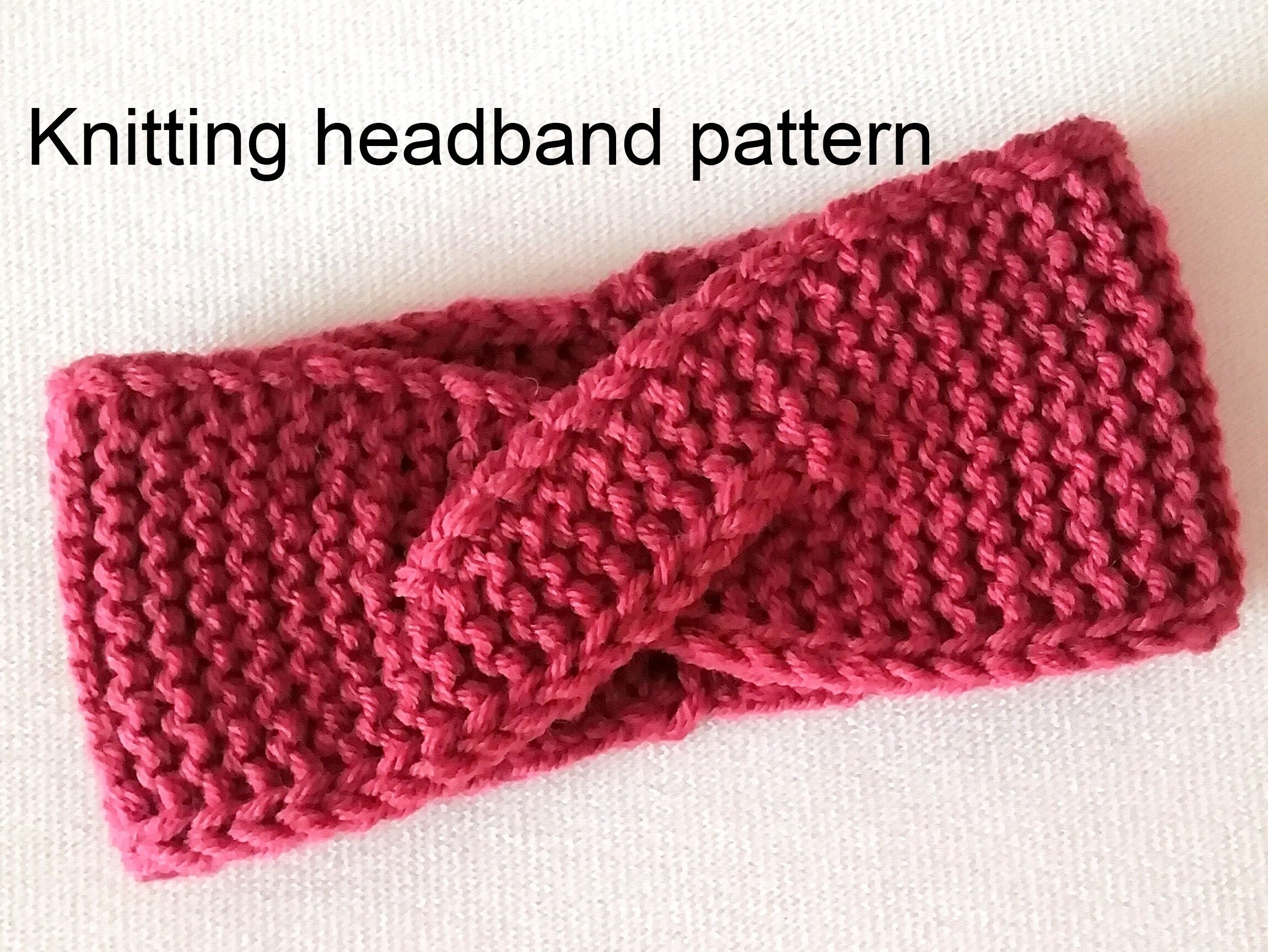 Easy knit headband pattern Simple earwarmer knit pattern | Etsy