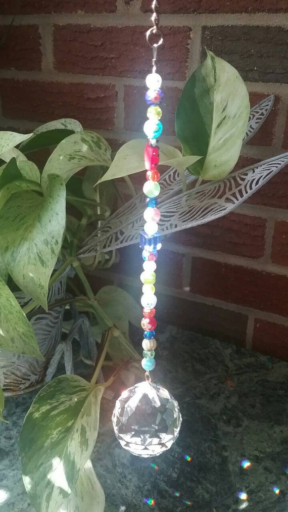 Crystal Ball Prism and the Cutest Glass Ladybug With Bright | Etsy