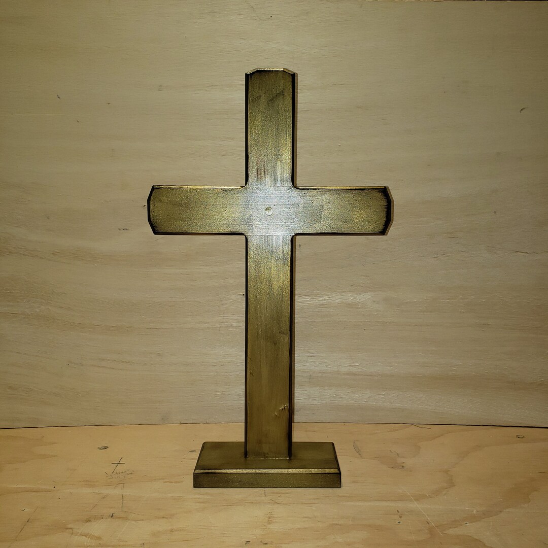 Wedding Cross Baptism Cross Table Top Cross Distressed - Etsy
