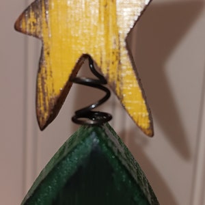 Primitive Trees, Wooden Trio of Trees, Wood Trees With Primitive Stars ...