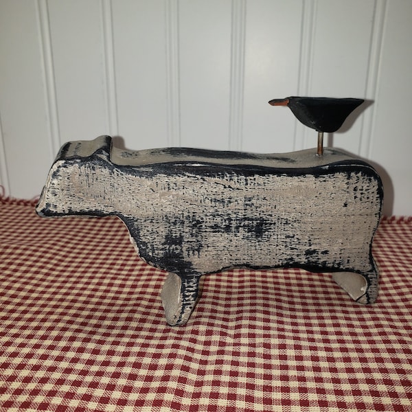 Primitive Cow - Etsy