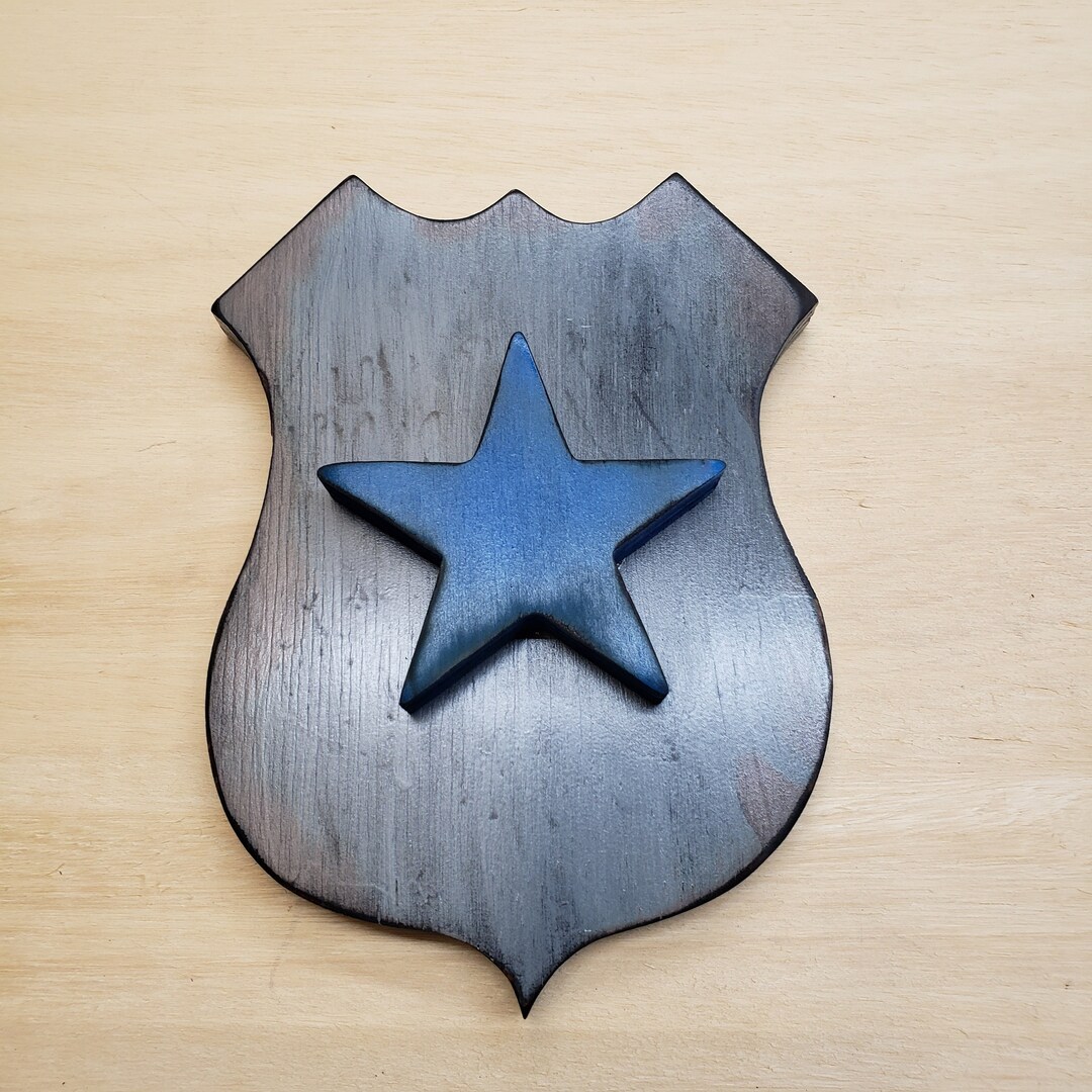 Handmade Rustic Police Sign: First Responder Symbol, Free Ground ...