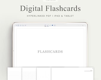 125 Digital Flashcards Hyperlinked PDF Lined Grid Dotted | Etsy