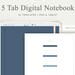 5 Tab Digital Notebook Hyperlinked PDF Lined Grid Dotted | Etsy