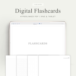 125 Digital Flashcards, Hyperlinked PDF, Lined, Grid, Dotted, Blank ...