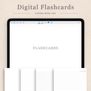 125 Digital Flashcards, Hyperlinked PDF, Lined, Grid, Dotted, Blank ...