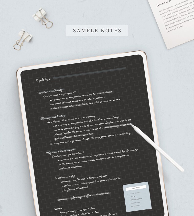 Medium Ruled Notepad Digital Notebook Goodnotes Template - Etsy