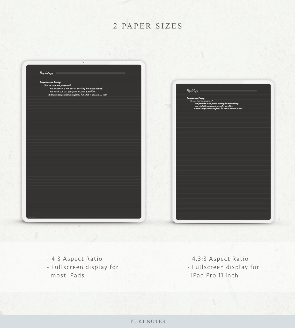 Narrow Ruled Notepad Digital Notebook Goodnotes Template | Etsy