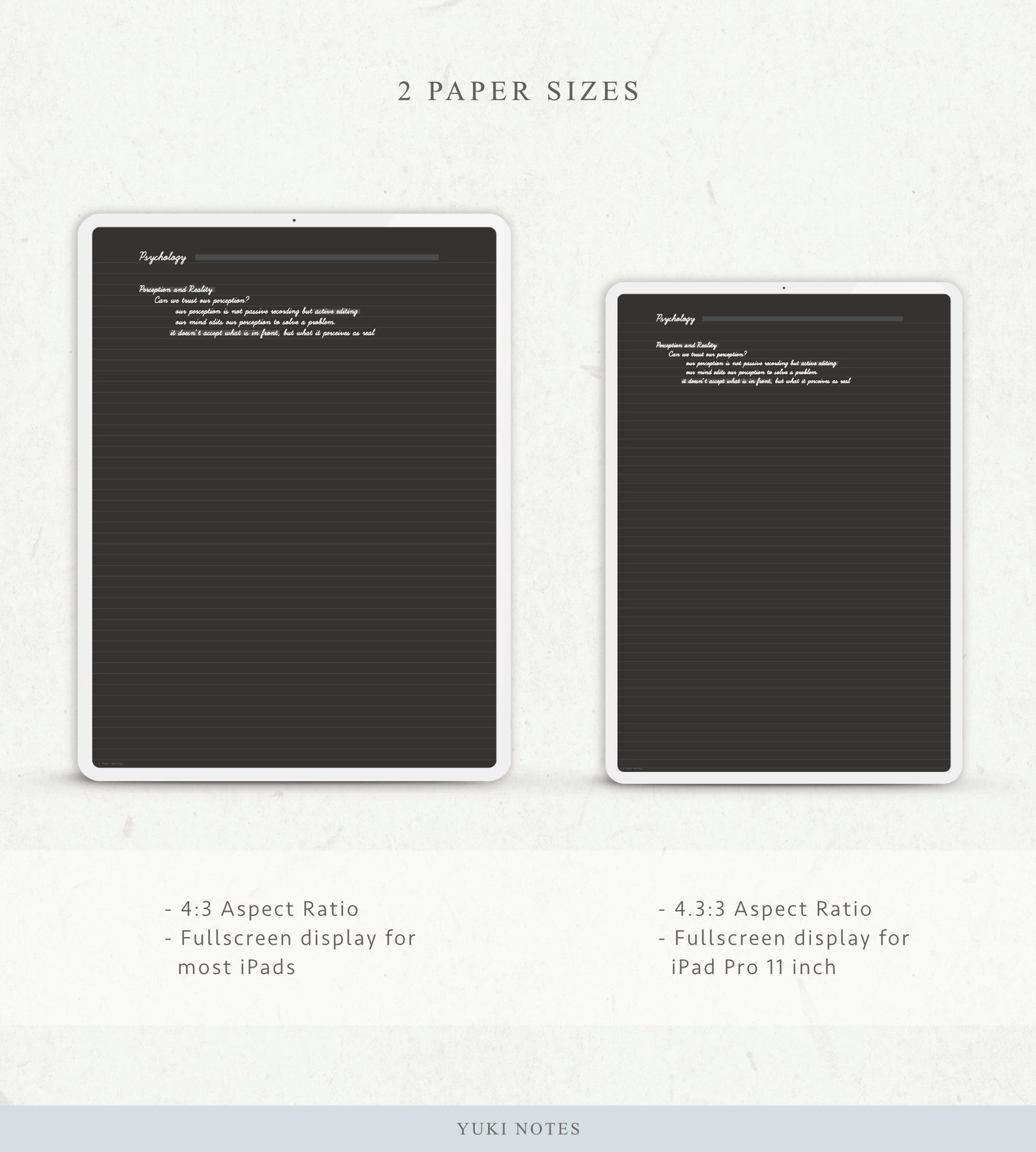 Narrow Ruled Notepad Digital Notebook Goodnotes Template | Etsy