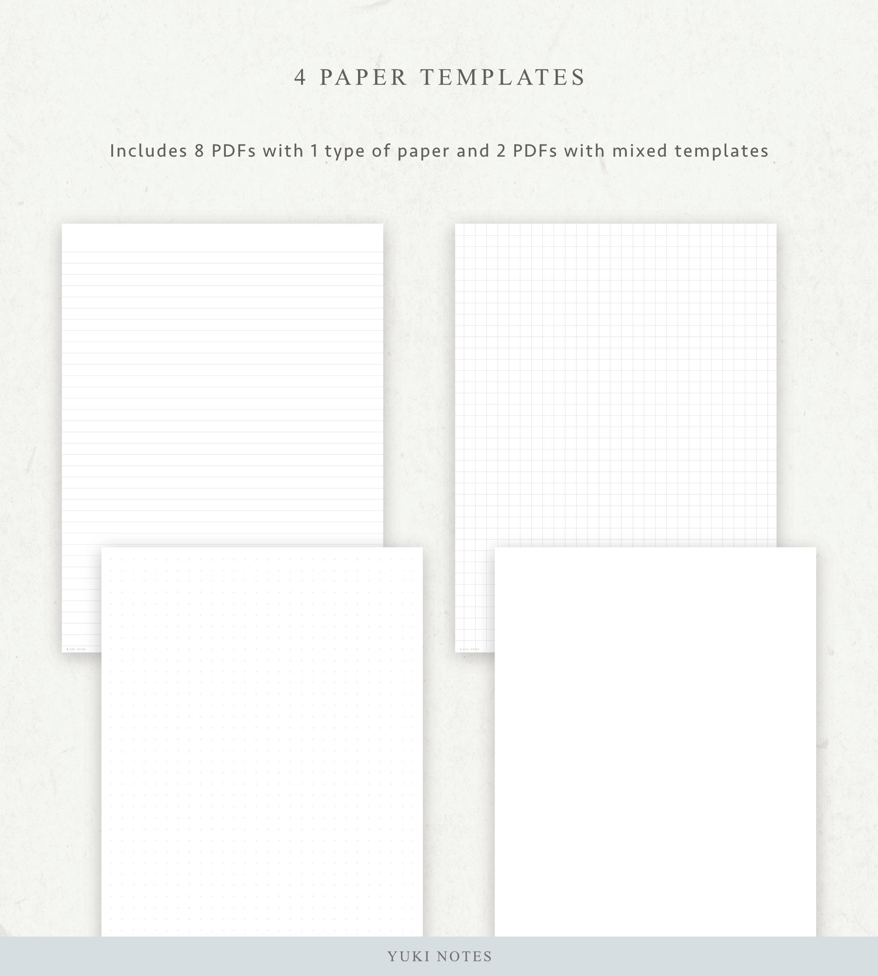 Medium Ruled Notepad, Digital Notebook, Planner, Hyperlinked PDF, Lined ...