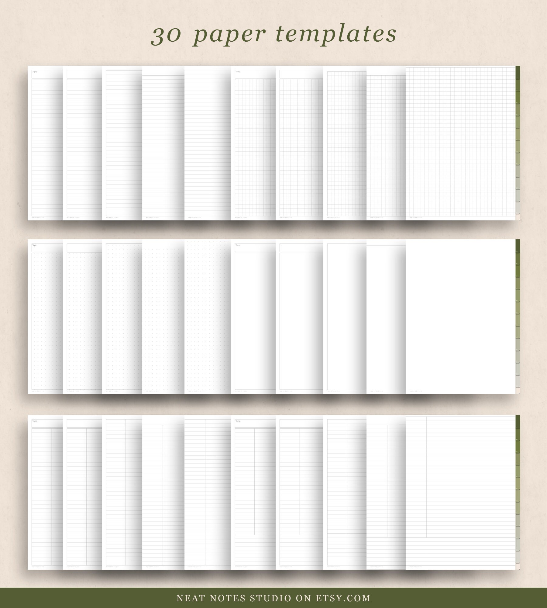 Undated Digital Planner | Goodnotes Template | Hyperlink Tabs | Digital ...