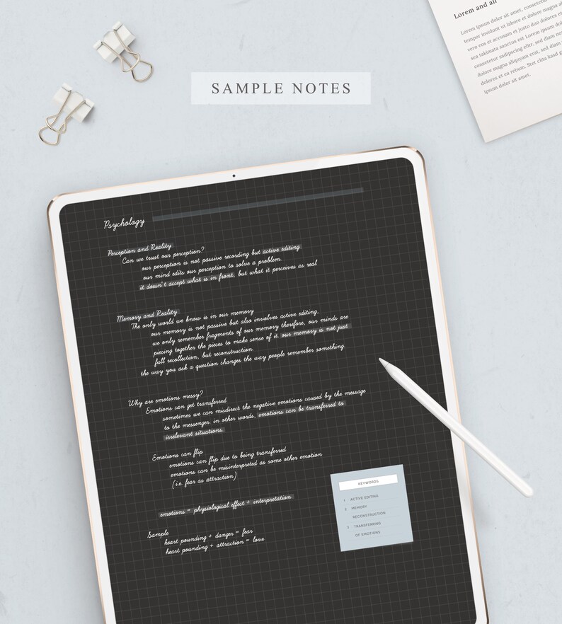 Narrow Ruled Notepad | Digital Notebook | Goodnotes Template ...