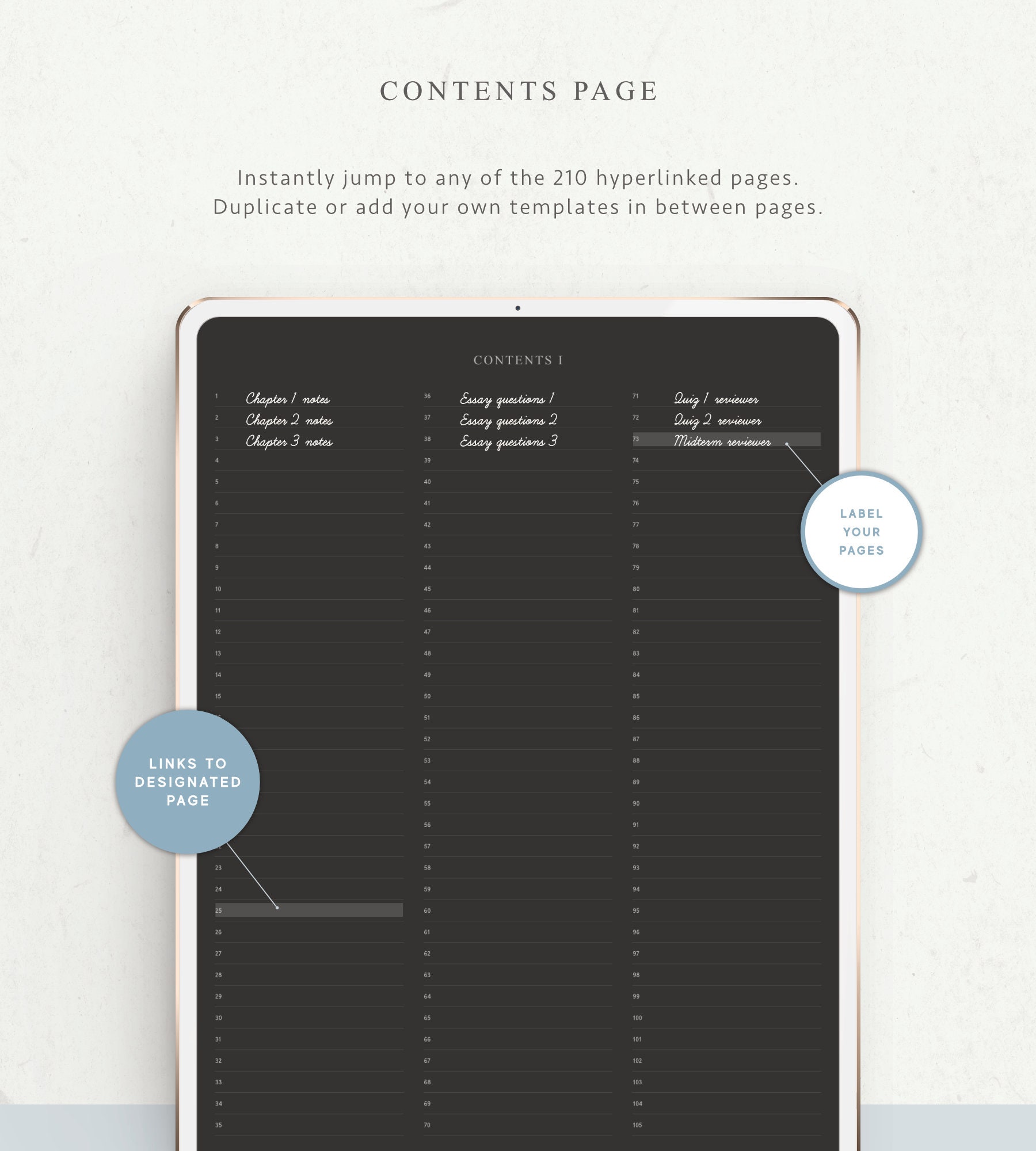 Wide Ruled Notepad | Digital Notebook | Goodnotes Template | Hyperlink ...