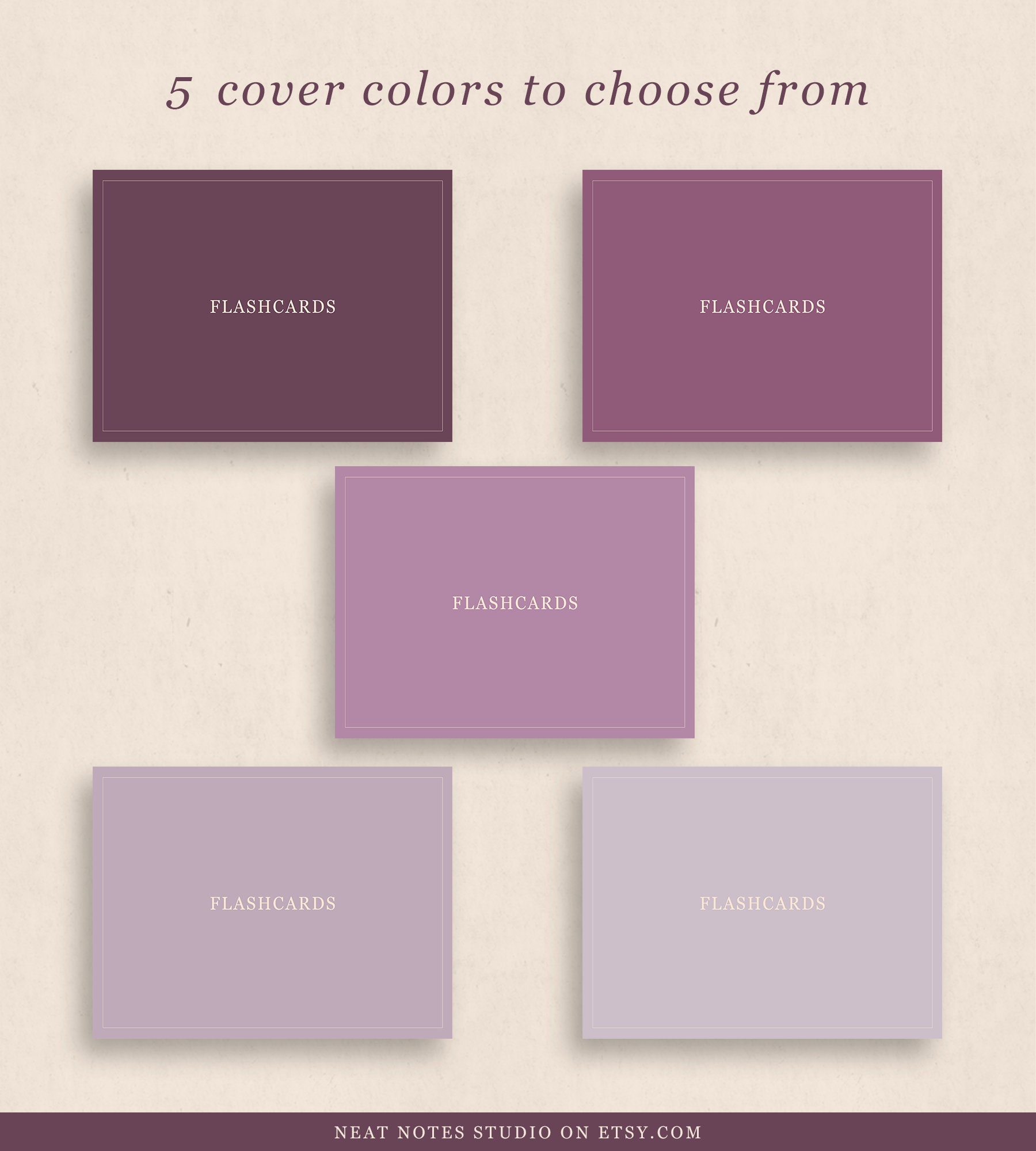 125 Digital Flashcards, Hyperlinked PDF, Lined, Grid, Dotted, Blank ...