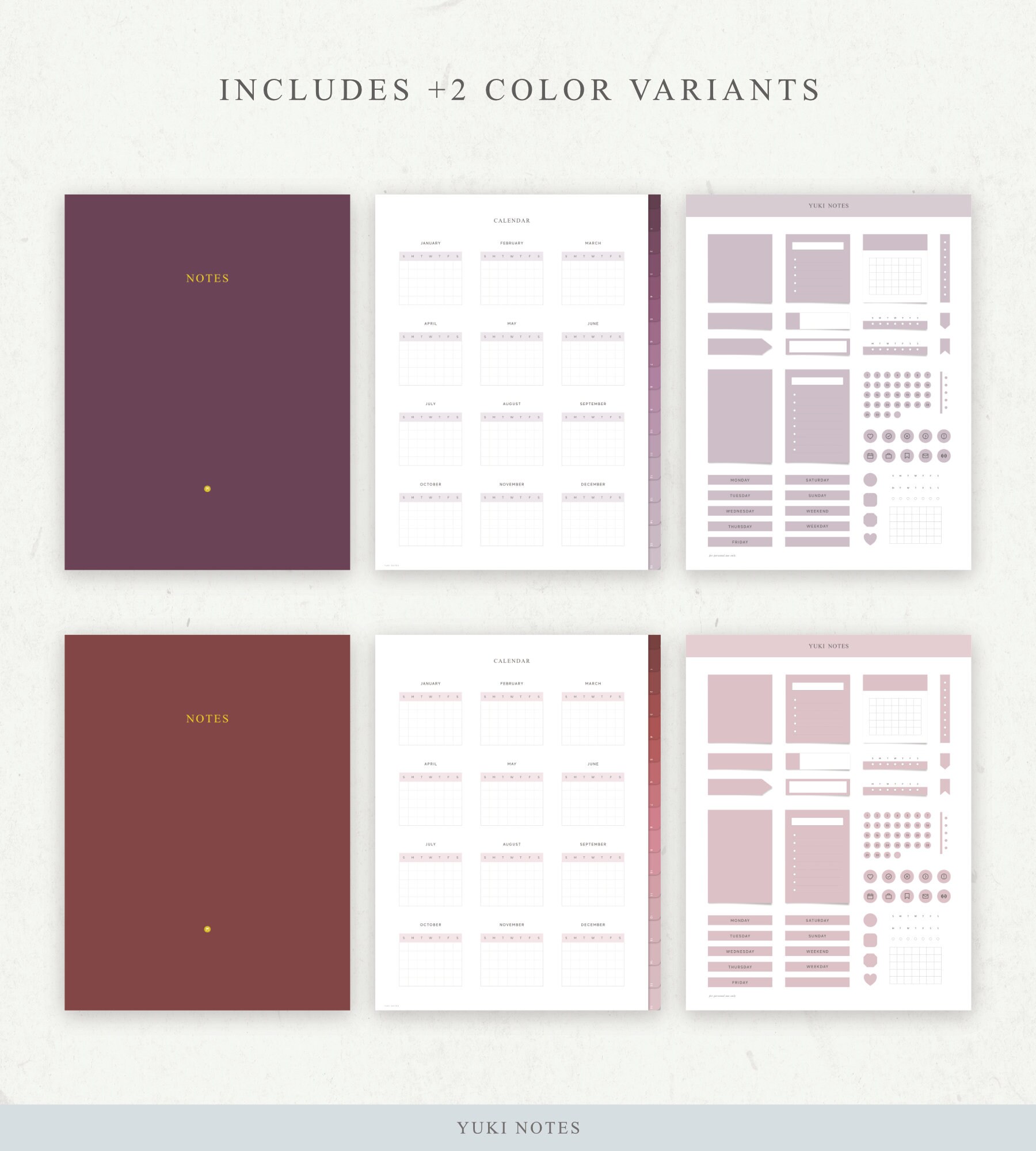 16 Tab Digital Notebook Hyperlinked PDF Lined Grid Dotted - Etsy