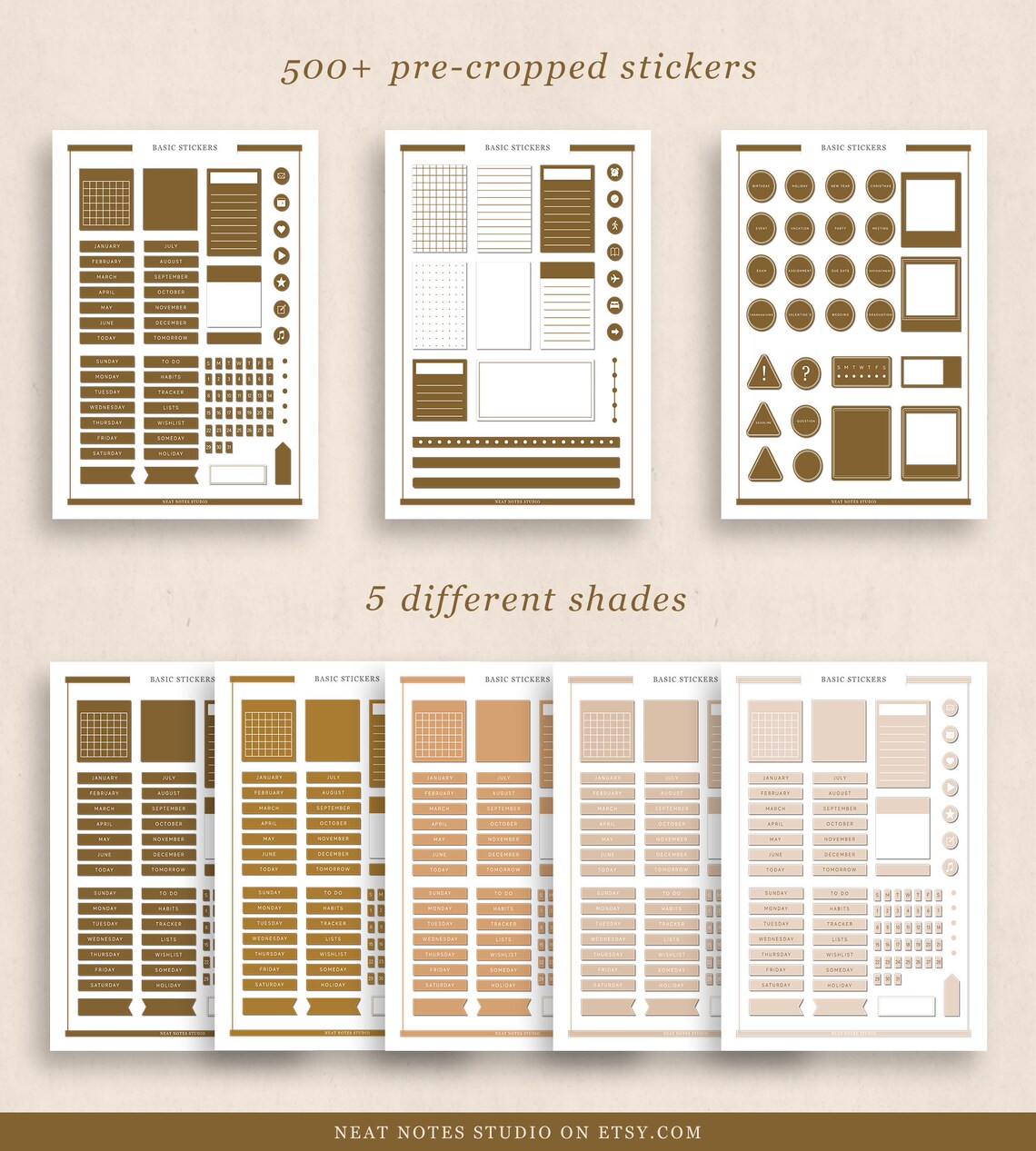 Undated Digital Planner | Goodnotes Template | Hyperlink Tabs | Digital ...