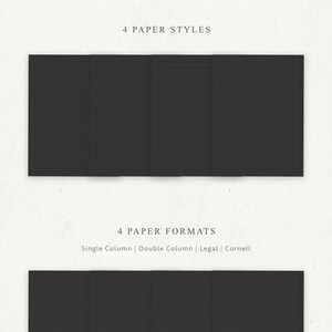 12 Tab Dark Digital Notebook Wide Ruled Goodnotes Template Hyperlink ...