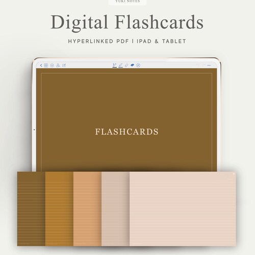 Digital Flashcards for Goodnotes Notability Fully Hyperlinked - Etsy