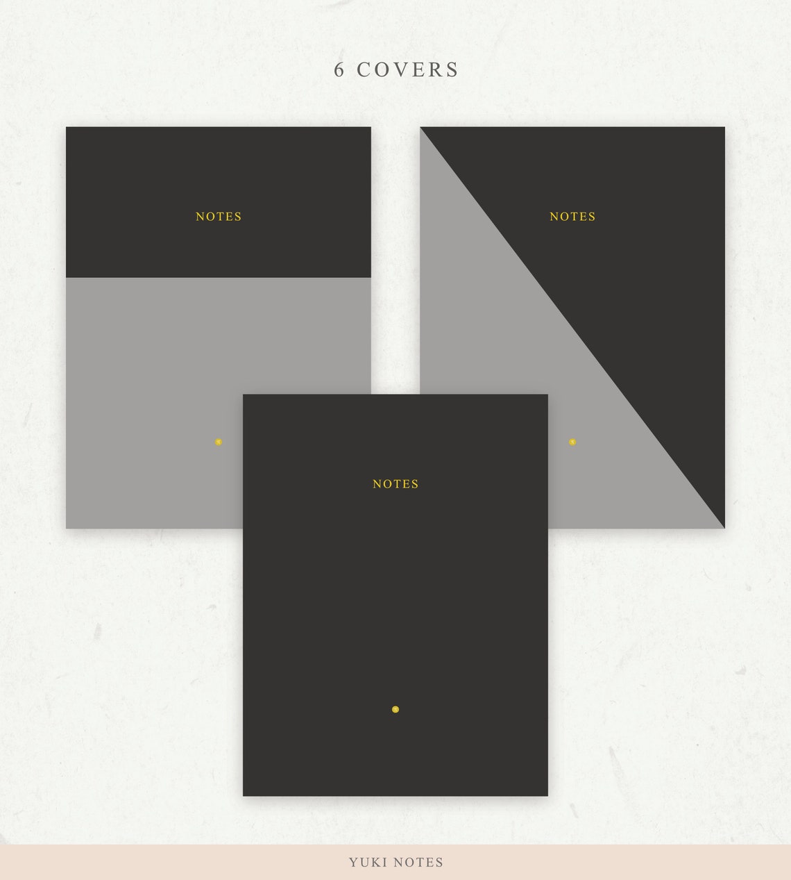 12 Tab Dark Digital Notebook Wide Ruled Goodnotes Template | Etsy